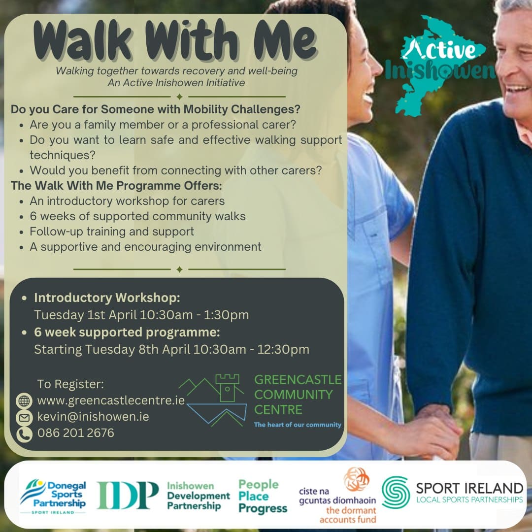 Free “Walk With Me” programme to support carers in Greencastle - Inishowen Development Partnership